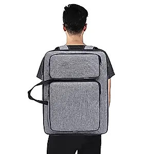 8K Waterproof Artist Portfolio Case Art Portfolio Carry Case Bag Drawing Painting Sketching Boards Bag Adjustable Artist Shoulder Bag with Zipper and Handles Art Supplies Storage Bag