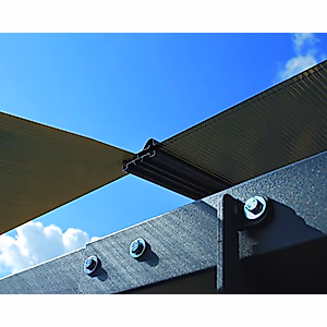 Palram - Canopia Tuscon 12x14 Gazebo: Outdoor Patio Canopy with Gray Aluminum Metal Frame, and Bronze Polycarbonate Roof, UV Protection, Year-Round Use, Easy DIY Outdoor Canopy Gazebo Kits