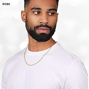 PORI JEWELERS 10K Gold 1.8MM Diamond Cut Rope Chain Necklace Unisex Sizes 16"-30" (22)