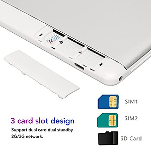 HD Tablet 1280x800 IPS Screen Dual Cameras 3 Slot Design 2GB RAM 32GB ROM 10.1 Inch Tablet for Home (US Plug)