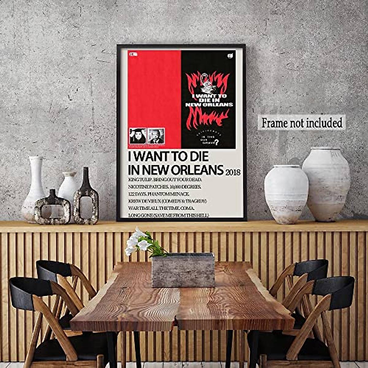 Singer Poster Radical Suicide Album Cover Posters Canvas Wall Art Print Picture for Living Room Bedroom Decor Gift (E,12x18in Unframe)