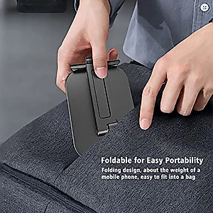Cell Phone Stand for Desk, Adjustable Height and View Angle, Foldable Metal Cell Phone Holder for Android Phone 、iPhone and Tablet Like iPhone 13 Pro Xs Max Xr X Se 8 Ipad