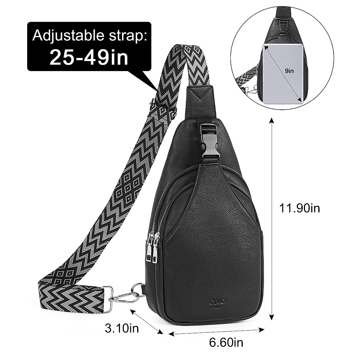 CLUCI Sling Bag for Women, Cross Body Bag for Woman, Crossbody Bags for Women, Crossbody Bag, Leather Sling Backpack, Sling Bag Travel Hiking Cycling