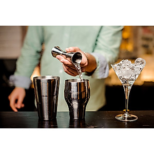 HIC Kitchen Japanese-Style Double Cocktail Jigger, 18/8 Stainless Steel, 4.75-Inches, 0.5-Ounce to 2-Ounce…