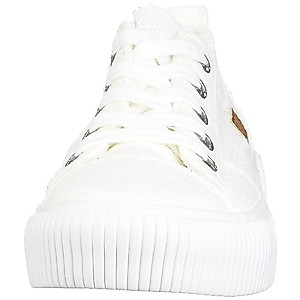 Blowfish Malibu Women's Clay Sneaker, Whtie Smoked 16 Oz Canvas, 7.5