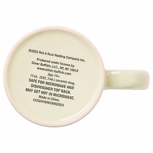 Silver Buffalo Schitt's Creek Rose Apothecary Circle Badge Wax Resist Ceramic Pottery Mug, 17 Ounces