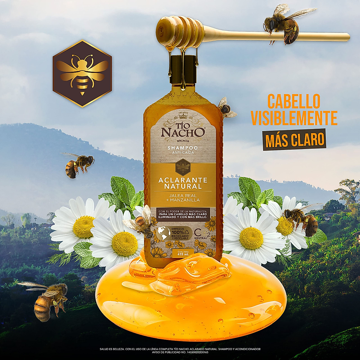 Tio Nacho Anti-Caida y Aclarante Chamomile Shampoo