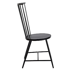 OSP Home Furnishings Bryce 26" Dining Chair, Alloy Steel, Black