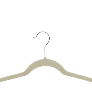Amazon Basics Slim, Velvet, Non-Slip Suit Clothes Hangers, Ivory/Beige- Pack of 30