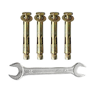 DorBuphan 2Packs 36-4.5 Bollards 4-1/2" OD 36" Height Safety Bollard Yellow Powder Coat Street Bollard Parking Post 4 Free Anchor Bolts for Garage or Parking Lot