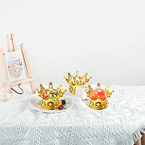 WUWEOT 36 Pack Refillable Crown Candy Box with Dome, Decorative Fillable Crown Candy Holder for Candies Chocolates Cake Dessert Baby Shower Princess Birthday Party Supplies