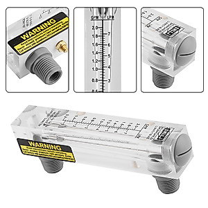 Liquid Flowmeter, Water Meter Panel Type Glass Liquid Flowmeter 0.2-2GPM/1-7LPM Water Measuring Meter