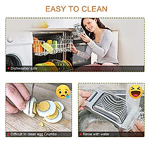 MCIJRJOI Egg Slicer, Multipurpose 304 Stainless Steel Wire Egg Slicer for Hard Boiled Eggs, Aluminum Egg Cutter Heavy Duty Slicer