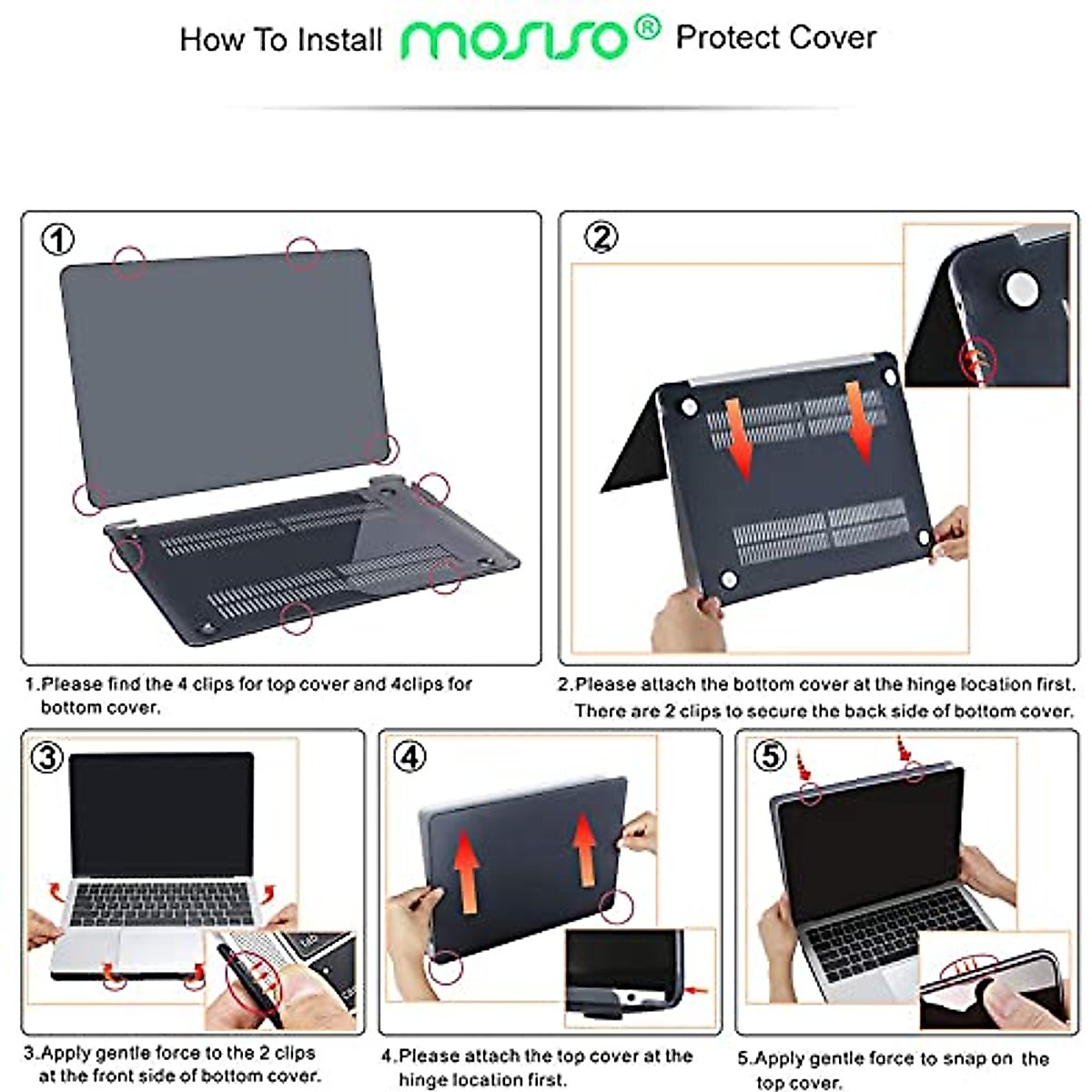 MOSISO Compatible with MacBook Air 13 inch Case 2022 2021 2020 2019 2018 Release A2337 M1 A2179 A1932 Retina Display Touch ID, Plastic Pattern Hard Shell&Keyboard Cover&Screen Protector, White Marble