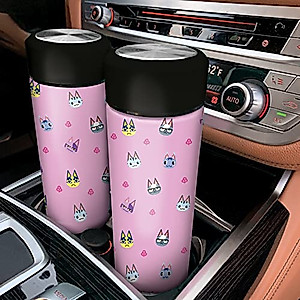 Controller Gear Animal Crossing 17oz, Insulated, Stainless Steel, Leak Proof, Water Bottle (Cat's Meow)