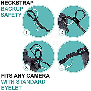 HiiGuy DSLR Camera Strap For Photographer – Extra Long 44 Inch Camera Straps for Photographers – Heavy Duty Polyester Camera Shoulder Strap with Camera Accessories – Ideal for Professionals, Hobbyists