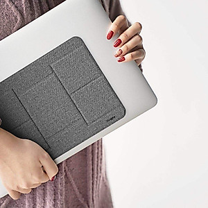 Ringke Folding Stand 2, Portable & Foldable Design Lightweight Anti-Slide Open Space Cooling Two Elevation Adjustments Invisible Laptop Stand for MacBooks, Tablets, Laptops and Notebooks - Gray