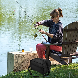 Xxerciz Fishing Tackle Bag, Large Water-Resistant Nylon Fishing Tackle Storage Shoulder Bag with Adjustable Shoulder Strap, Can Hold 4 Pack 3600 Tackle Box