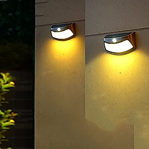 Solar Lights Outdoor Solar Wall Light Home Outdoor Garden Retro Decorative Wall Waterproof Solar Wall Lamp Solar Motion Sensor Lights Wide Angle Security for Patio, Fence, Yard, Garden, Garage, Stairw