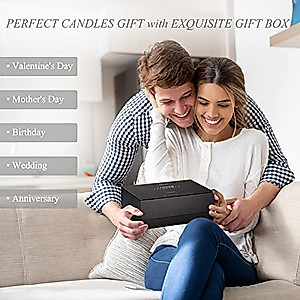 AROMART Scented Candle Set 3 Pack Long Lasting Natural Soy Candles for Home Scented with 8% Essential Oil for Stress Relief Peony, Jasmine, Lavender Candle Aromatherapy Gifts for Women (4.5Oz Each)