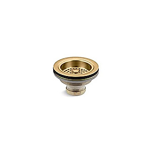 Kohler 8799-2MB 8799-2BZ Duostrainer Sink Drain and Strainer, Vibrant Brushed Moderne Brass Small