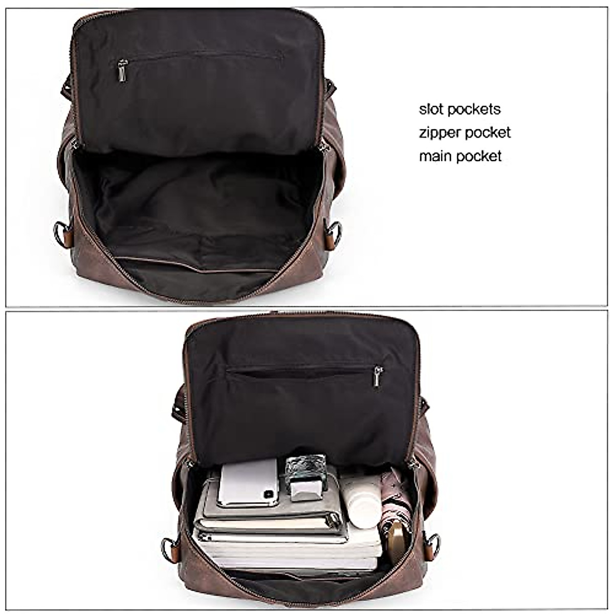 CLUCI Leather Backpack Purse for Women Convertible Large Travel Ladies Designer Fashion Casual Shoulder Bag