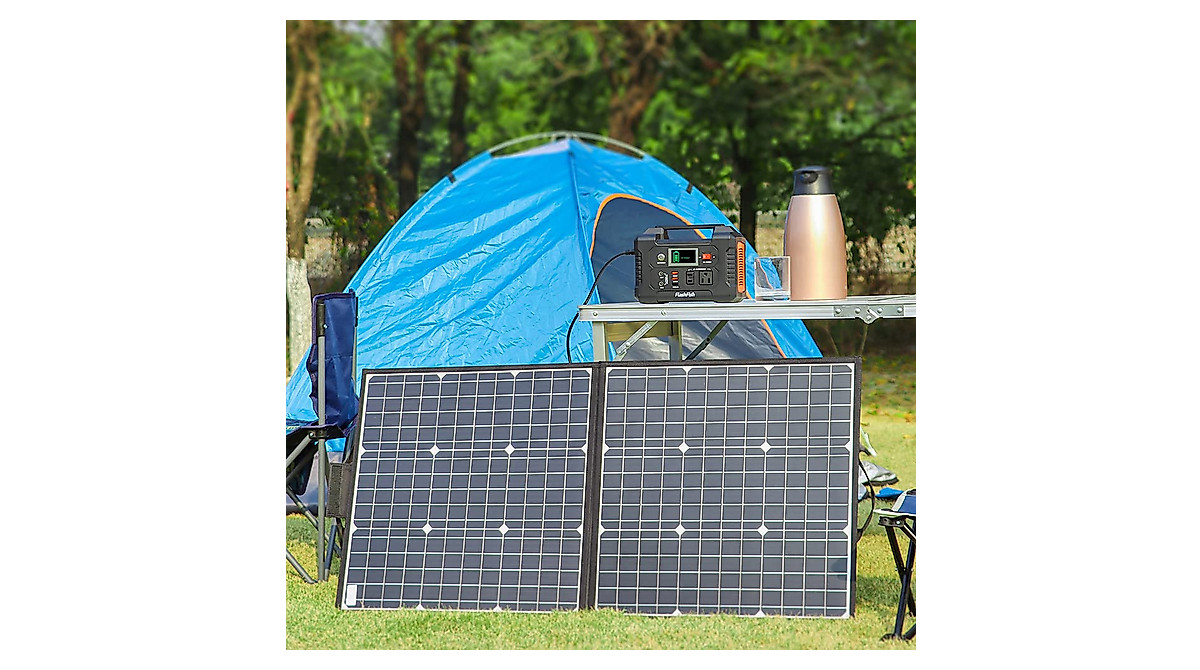 SUYIKIN 200W Portable Power Station, FlashFish 40800mAh Solar Generator with 50W 18V Portable ...