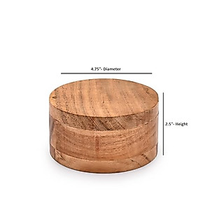 EDHAS Salt and Pepper - 2 Compartment Swivel Lid with Magnet to Keep Dry Kitchen Seasonings Storage Containers (4.75" x 4.75" x 2.5")