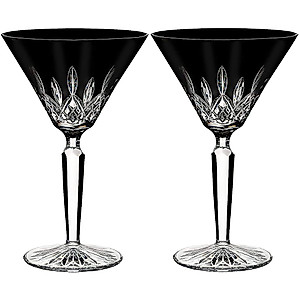 Waterford Lismore Black Martini Glass, set of 2