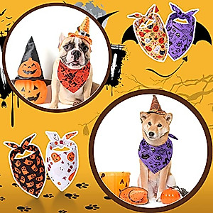 20 Pack Halloween Dog Bandanas Large Girl Boy Dog Bib Dog Scarf Holiday Dog Bandanas Pet Bandana Dog Handkerchief for Small Medium Large Dogs Accessories Dog Outfit Halloween Birthday Festival Supply