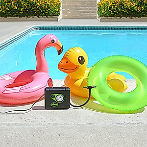 Slime 40060 Tire Inflator, Compact, Portable Car Air Compressor, Analog, Quick Connect Air Hose, Flat Tire Puncture Repair, 12V, 10 min inflation Black