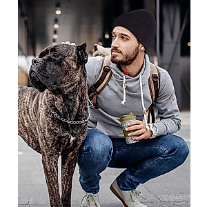 Cotton Cuffed Beanie - Men and Women - 100% Cotton - 10 Colors - Black