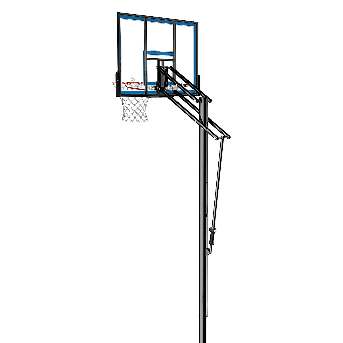 Spalding 48" Shatter-Proof Polycarbonate Pro Glide® In-Ground Basketball Hoop