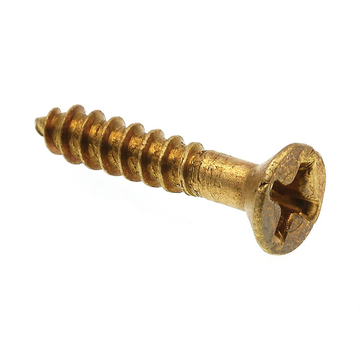 Prime-Line 9034615 Wood Screw, Flat Head Phillips, #6 X 3/4 in, Solid Brass, Pack of 25