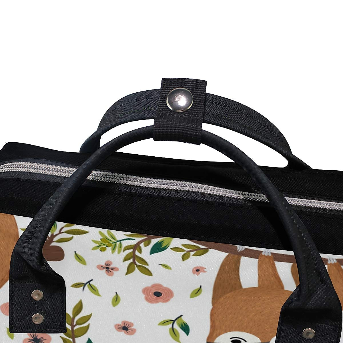 Top Carpenter Diaper Nappy Bag Travel Backpack Mommy Bag Funny Sloth On Tree for Mom Dad, Ideal Gift for New Mommy