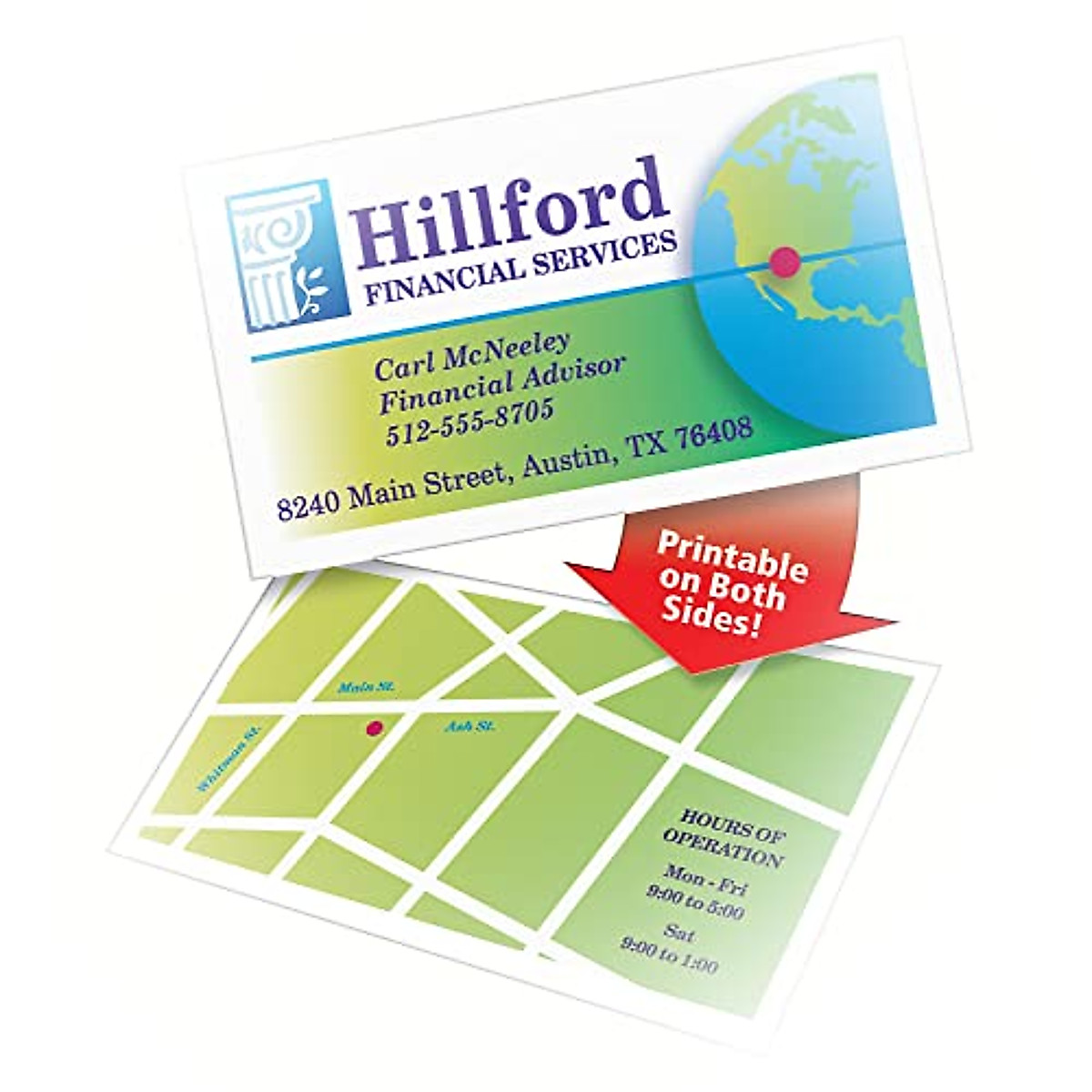 Avery Two-Side Printable Clean Edge Business Cards for Inkjet Printers, White, Matte, Pack of 120 (28877)