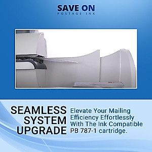 Save On Postage Ink Compatible PB 787-1 Red Postage Machine Ink - Cartridge for Sendpro P/Connect+ Series Mailing System, 787-1 Extra High Yield Red Ink Cartridge - Postage Meter Cartridge