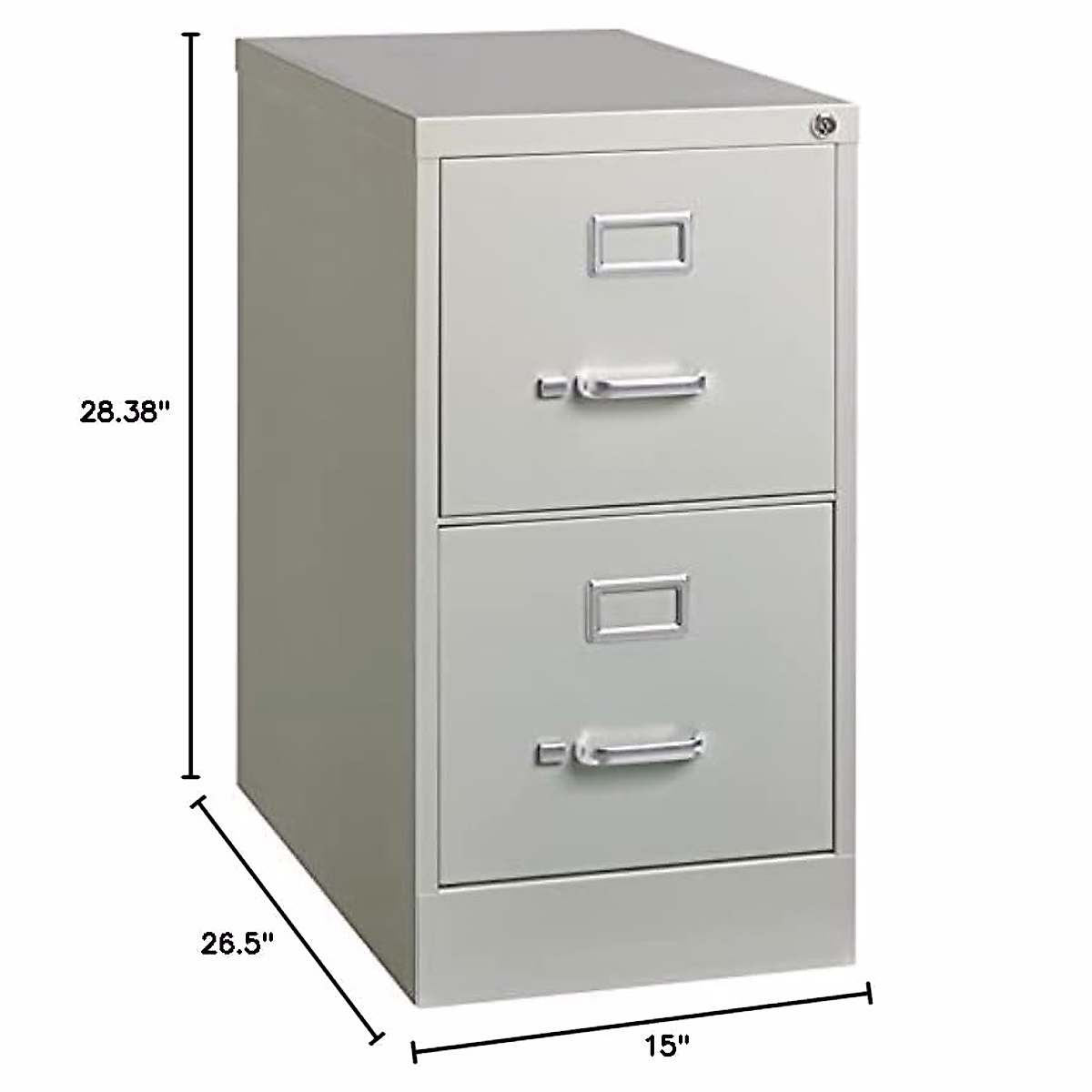 2 Drawer Commercial Letter Size File Cabinet Finish: Light Gray