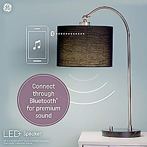 GE LED+ Color Changing Speaker LED Light Bulb with Remote, Daylight + Multicolor, A21 Standard Bulb
