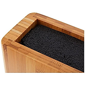 ARCOS Universal Knife Block Set Without Knives Up to 10 Inch. 220x89x280mm. 3700 gr. Made of Bamboo. Series Tacos Universales. Color Brown