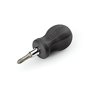 TEKTON 3-in-1 Stubby Phillips/Slotted Driver (#2 x 1/4 in., Black) | DMT13002