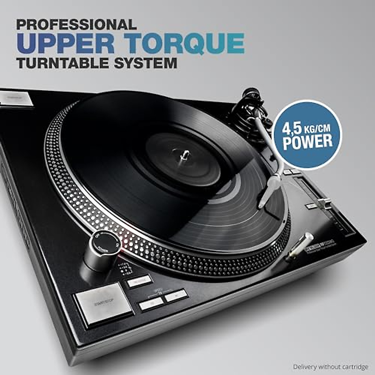 Reloop RP-7000 MK2 Professional Upper Torque Turntable System, Black