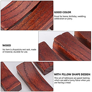 Hemoton 4pcs Half Moon Pillow Chopstick Rest Fork Rest Japanese Chopsticks Countertop Utensil Rest Pot Lid Bracket Chopstick Stand Holder Shelf Holders Tray Decor Grace Cutlery Rack Wooden