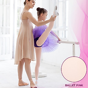 Buauty 2Pcs Girls' Ballet Tights, Dance Tights, Toddler Ultra Soft Footed Tights, Ballet Leotards Dance Outfit for Kids