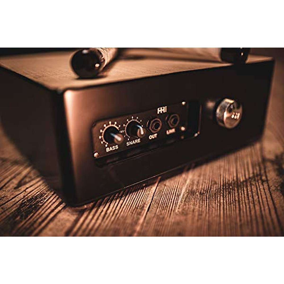 Meinl Percussion Pickup Cajon Snare with Electronics for Amp or PA System, Includes Standard Brushes — NOT Made in China — American White Ash/MDF, 2-Year Warranty (TMPPCS)