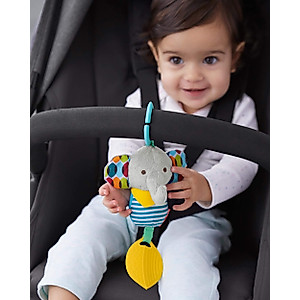 Skip Hop Bandana Buddies Baby Activity Chime & Teether Stroller Toy, Elephant