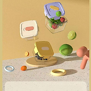 S.ROKE TTAN 6 Pack Glass Food Containers with Lids, 5 oz Food Jars Small Food Storage Containers for Snacks, Dips, and Meal Prep, Airtight, Leakproof Microwave & Dishwasher Safe