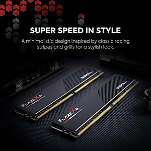 G.SKILL Flare X5 Series (AMD Expo) DDR5 RAM 64GB (2x32GB) 5200MT/s CL36-36-36-83 1.25V Desktop Computer Memory UDIMM - Matte Black (F5-5200J3636D32GX2-FX5)
