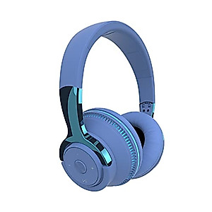 Lovskoo Bluetooth Headphones Over-Ear, Adjustable Wireless Headset with Mic, Noise Cancelling Headphones, Lightweight Head-Mounted Wireless Headphones with Deep Bass, Hi-Res Audio, Cool Stuff (Navy)