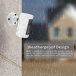 Highmoutain 2 Pack Adjustable Mounting Bracket Compatible with Ring Stick Up Cam Wired,Ring Stick Up Cam Battery & Indoor Cam HD Security Camera, Security Camera Accessories(White)